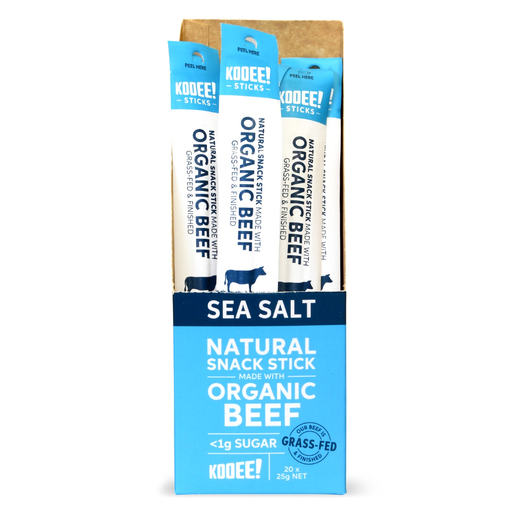 Sea Salt | Organic Beef Sticks (20 Sticks) – KOOEE! Snacks
