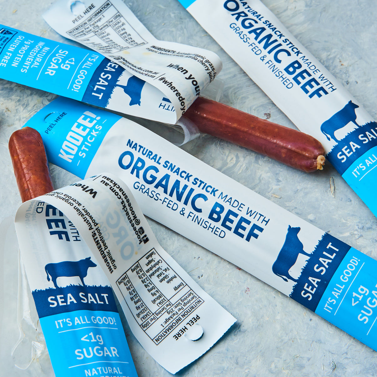 Sea Salt | Organic Beef Sticks (20 Sticks) – KOOEE! Snacks