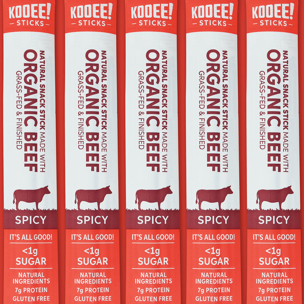 Spicy | Organic Beef Sticks (20 Sticks) – KOOEE! Snacks