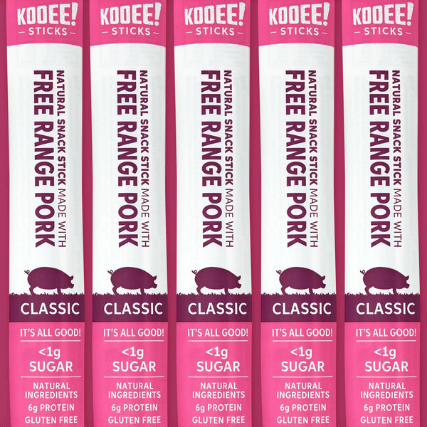 Classic | Free Range Pork Sticks (20 Sticks) – KOOEE! Snacks