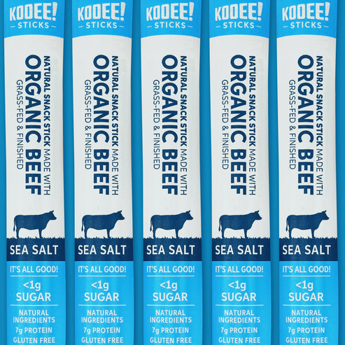 Sea Salt | Organic Beef Sticks (20 Sticks) – KOOEE! Snacks